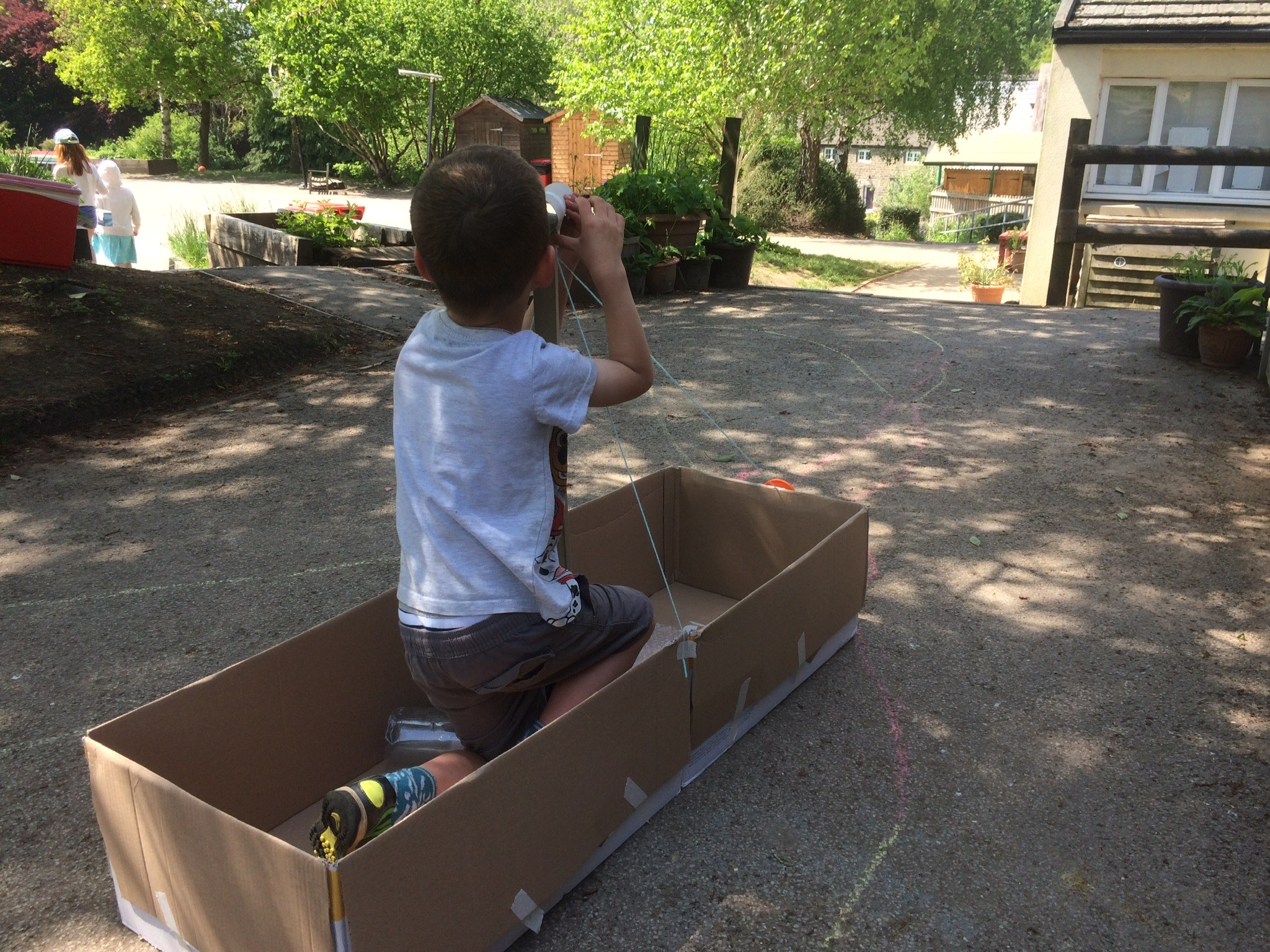 junk modelling boat – Peak Time Kids' Club